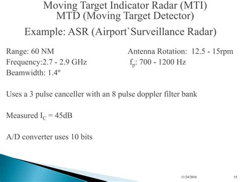 Moving Target Indicator Radar Mtipart2 Pptx Digital Audio