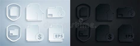 Set Finance Document Unknown Folder Document Protection EPS File