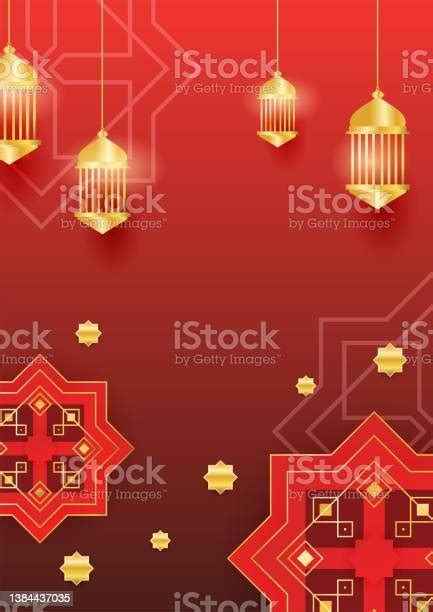 모스크 아랍어 패턴 랜턴 달 초승달과 트렌디 한 이슬람 포스터 배경 인사말 카드 포스터 배너 초대 브로셔 라마단 이드 아드하