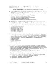 Master AP Statistics With Practice Test 4A Multiple Choice Course Hero
