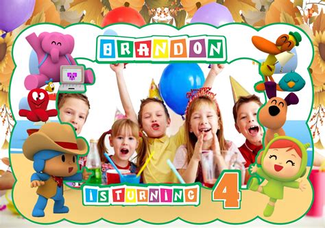Pocoyo Photo Booth Frame Pocoyo Birthday Photo Booth Pocoyo Birthday