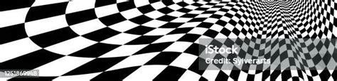 3d 차원 원근 벡터 추상 배경 포뮬러 1 레이스 플래그 텍스처 흑백 체크 무늬 일러스트의 체커 패턴 메쉬 0명에 대한 스톡 벡터 아트 및 기타 이미지 Istock