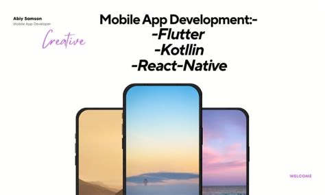 build mobile app using flutter kottlin and android java by abiy samson