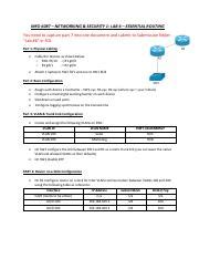 Lab Essential Routing Pdf INFO NETWORKING SECURITY LAB ESSENTIAL