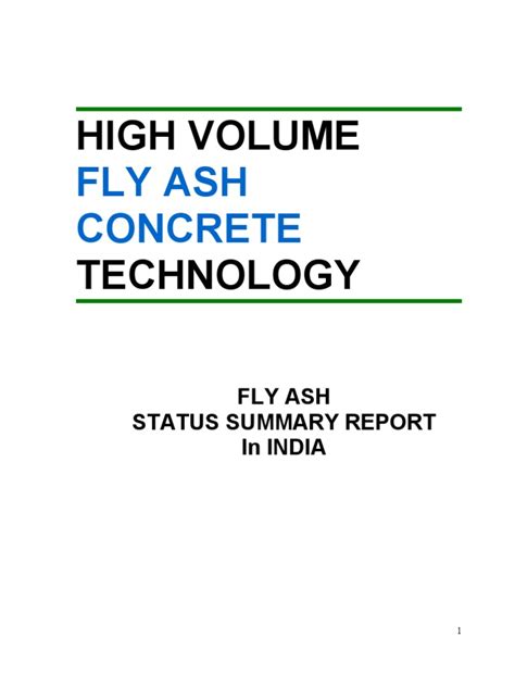 High Volume Fly Ash Concrete Pdf