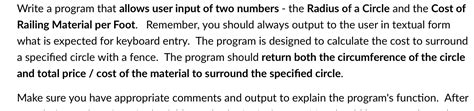 Solved Write A Program That Allows User Input Of Two Numbers