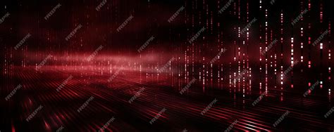 Premium Photo Maroon Binary Code On Dark Creating An Atmosphere Of