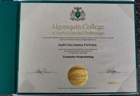Programming Algonquincollege Diploma Andre Ferreira