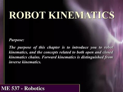 PPT ROBOT KINEMATICS PowerPoint Presentation Free Download ID 1868980