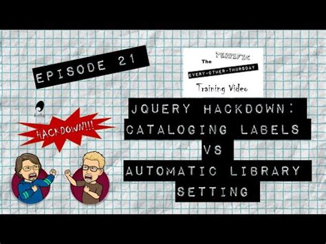TTEOT Training Video S1E21 Cataloging Labels Vs Automatic Library