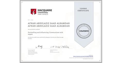 Afnan Al Hamdan On Linkedin Completion Certificate For Storytelling And Influencing