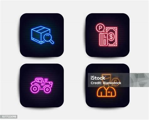 แพคเกจการค้นหา รถแทรกเตอร์และที่จอดรถไอคอนการชําระเงินของ ป้ายผู้รับใช้รับจอดรถ เวกเตอร