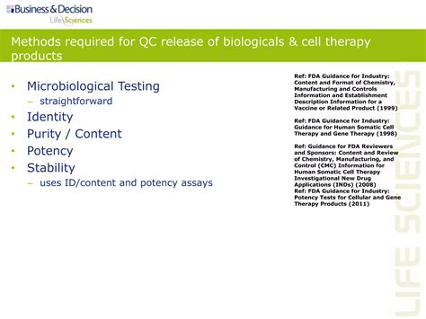 Qc Method Validation For Biologicals Vs Cell Therapy Products Atmp Ppt