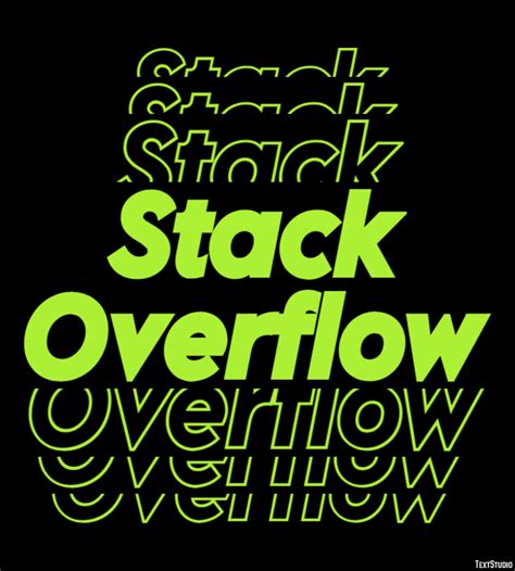 Stack Overflow Efecto De Texto Y Diseño De Logotipos Red Social
