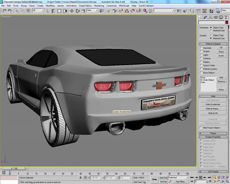 Camaro Car Modelling Texturing Rigging And Animation