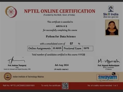 Python Datascience Nptel Lifelonglearning Iitmadras Upskilling Certificateachievement H