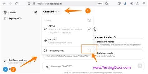 Chatgpt Temporary Chat Testingdocs