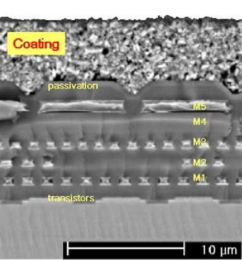 Actual Cross Section Of A Chip With Security Coating Download Scientific Diagram