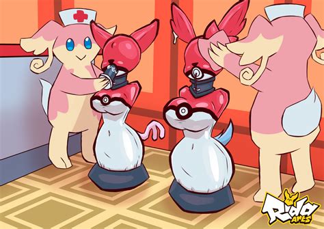 Rule 34 Anthro Anthro Penetrated Audino Bondage Bound Cock Gag Eeveelution Encasement Espeon