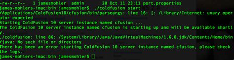 Coldfusion Webserver Not Working On Osx Mavericks Stack Overflow