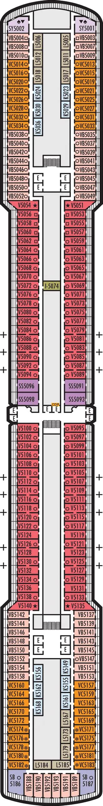 Nieuw Amsterdam Verandah Deck 5 Plan
