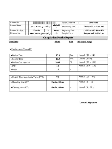 Coagulation Profile Pdf