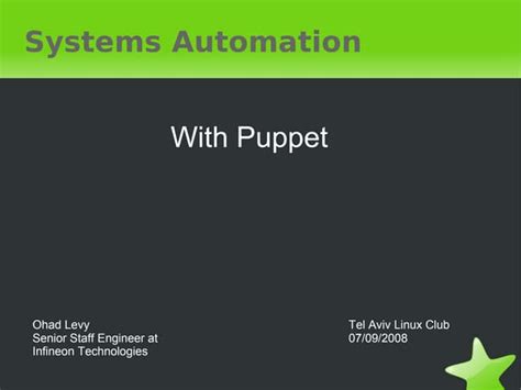 Systems Automation With Puppet Pdf