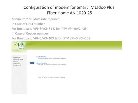 PPTX Configuration Of Modem For Smart PC TV Application SAGEMCOM F St DOKUMEN TIPS