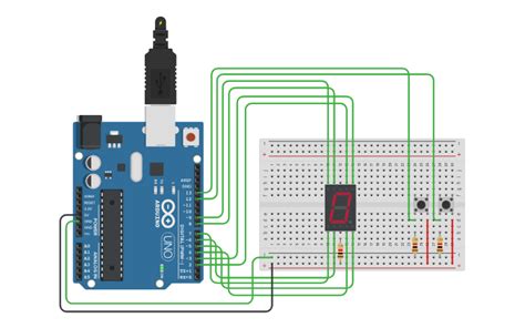 Circuit Design Arduino 7 Segment Display Counter With 2 Push Button Up