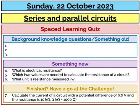 Ks3 Series And Parallel Circuits Teaching Resources