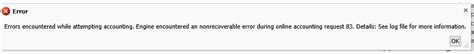 oracle application techno functional errors countered while attempting accounting engine