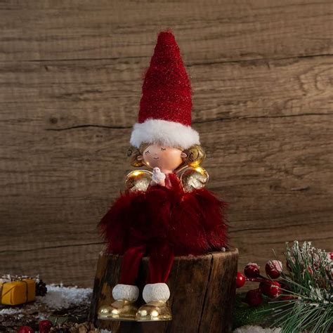Коледна Декорация Момиче в Червено S Ts Bg