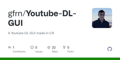 Github Gfrnyoutube Dl Gui A Youtube Dl Gui Made In C