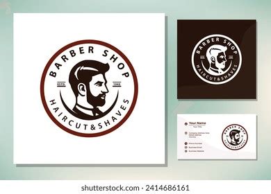 Barbershop Logo Vector Design Barbershop Stock Vector Royalty Free
