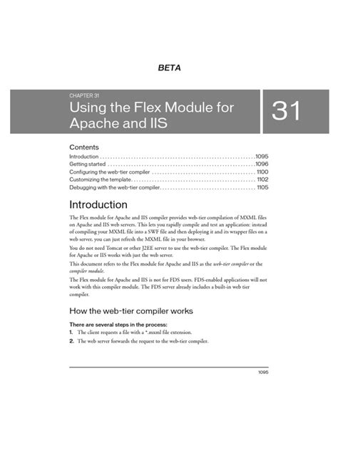 using the flex module for apache and iis how the web tier compiler works pdf apache