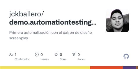 Github Jckballerodemoautomationtesting Screenplay Primera