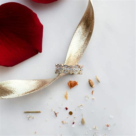 Stackable White Gold Diamond Ring