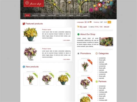 Htmlcss Templates For Free Downloading Flower Shop Free Html