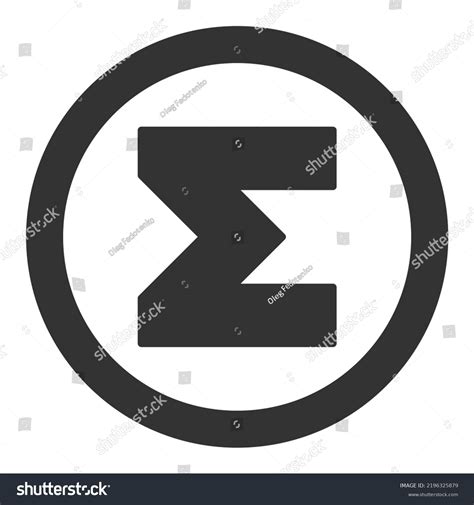 Sigma Sum Round Sign Icon Illustration Stock Vector Royalty Free