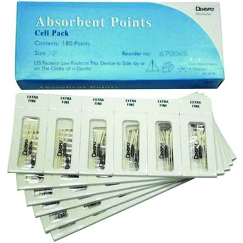 Absorbent Paper Points Cell Pack Of 180 Dental Brands