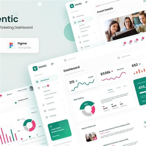 Ventic Event Ticketing Admin Dashboard Psd Figma Template Ui Elements