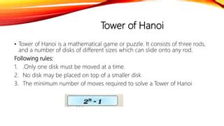 Recursion In Data Structure Pptx Programming Languages Computing