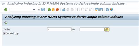 secondary indexes on hana database