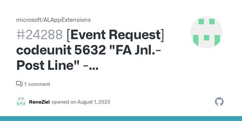 Event Request Codeunit 5632 Fa Jnl Post Line Onbeforepostglbalaccallocation · Issue
