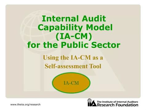 Ppt Internal Audit Capability Model Ia Cm For The Public Sector