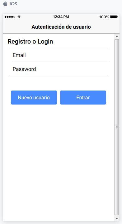 Aplicación gestor de aulas Ionic Parte 1 Login