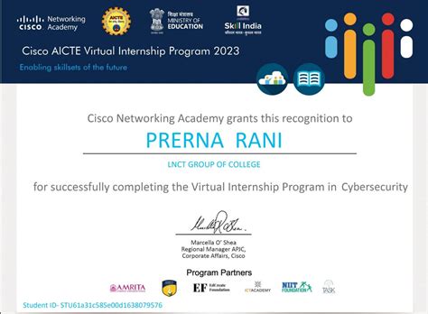 Prerna Rani On Linkedin Niitfoundation Cisconetworkingacademy Cybersecurityinternship