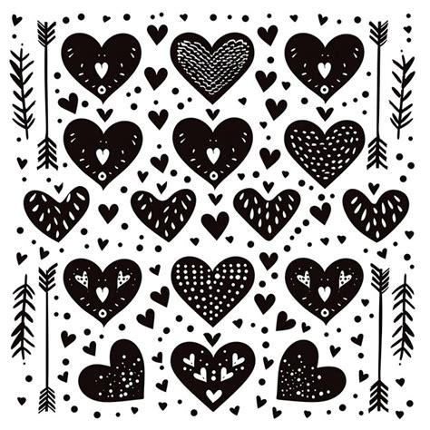 Premium Photo Frame Of Romantic Valentine Folk Art With Heart Pattern And Arrow Det Cnc Die