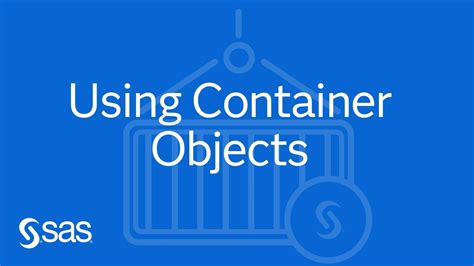 Sas Demo Using Container Objects In Sas Visual Analytics Sas Video