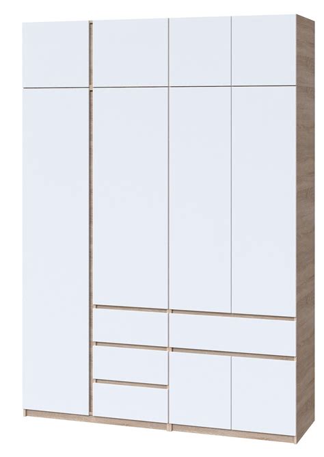 ᐉ Шкаф с антресолью Мастер Форм Брайт телескопические направляющие 1800х520х2400 мм Дуб сонома